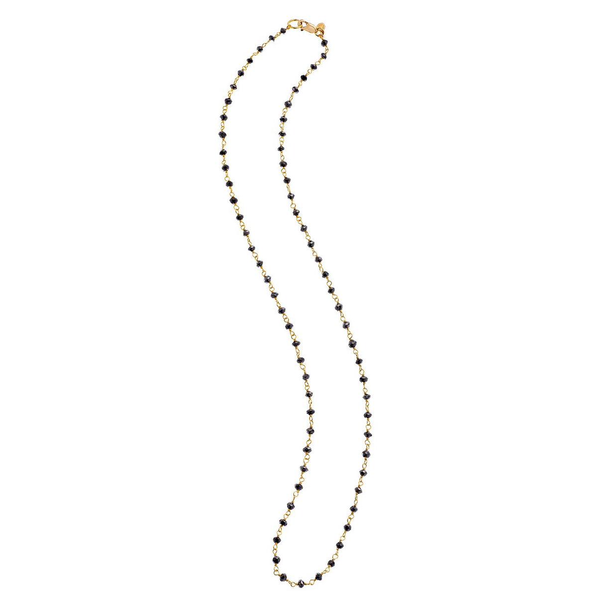 18K Yellow Gold Jillian Black Diamond Chain | Sethi Couture